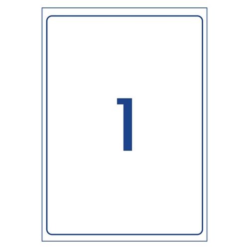 Avery 1Up Trueblock Laser Inkjet Shipping Labels 250 Sheets - Blue Ink ...