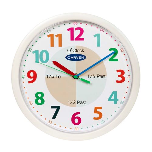Carven Educational Clock 30mm 12 Hour - Blue Ink Group