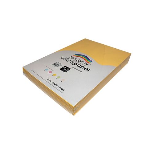 Rainbow Lemon Yellow Paper A3 80gsm 500 Sheets - Blue Ink Group